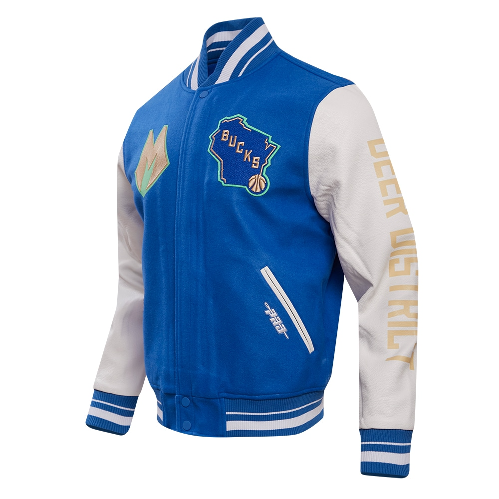 Milwaukee Bucks Pro Standard Royal City Edition Varsity Jacket